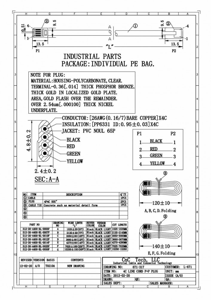 CNC Tech 512-26-4400-BL-0014F technical drawing