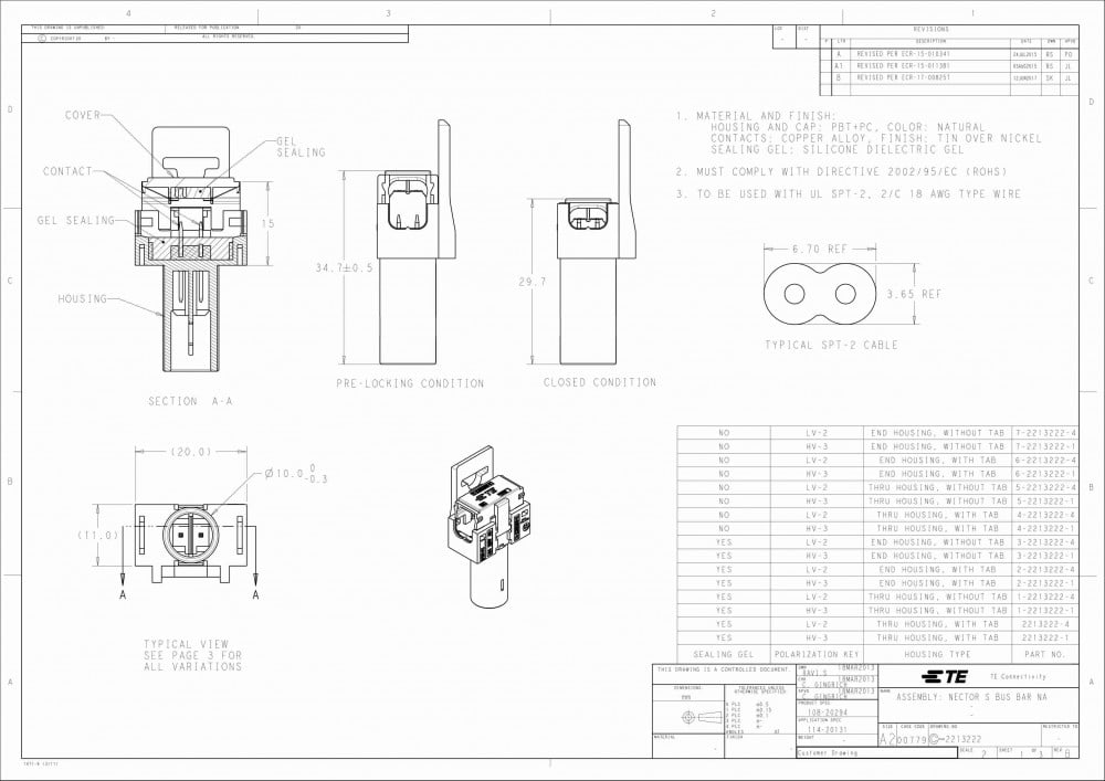 TE Connectivity 4-2213222-4 drawing page 1