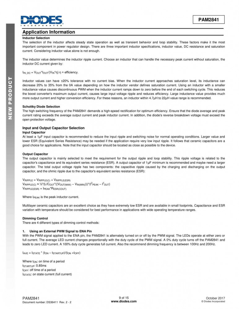 PAM2841EV1 datasheet page 9