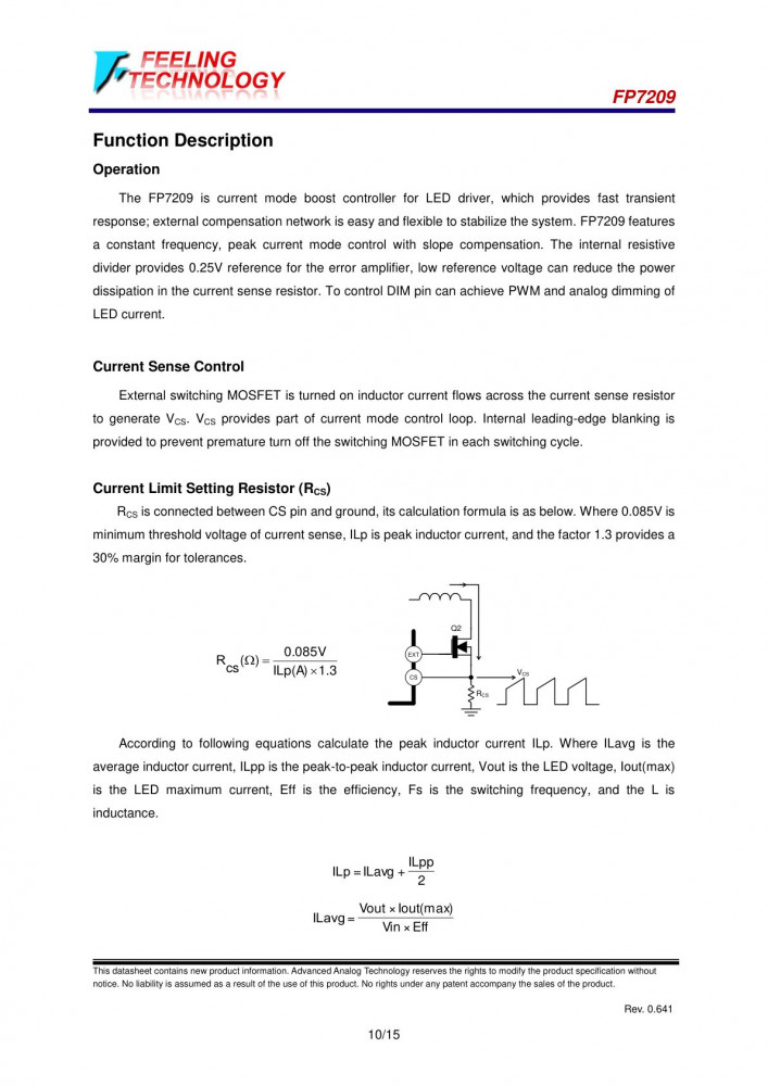 FP7209 datasheet page 10