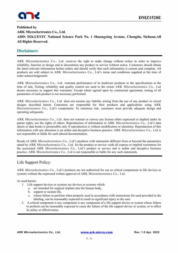 DMZ1520E datasheet page 7