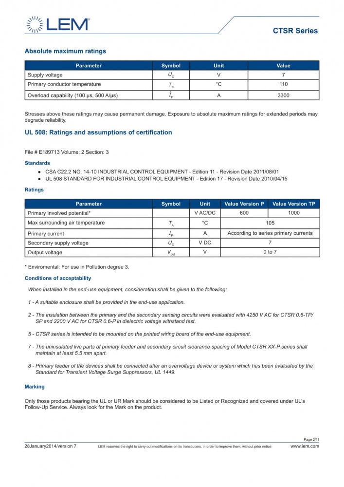 CTSR 0.3-P datasheet page 2