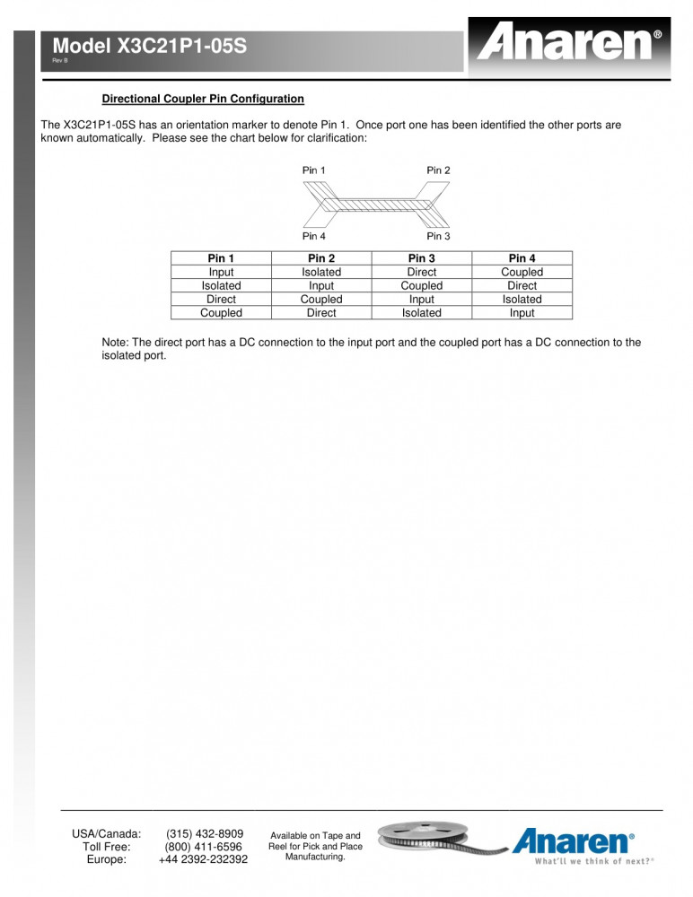 X3C21P1-05S datasheet page 2