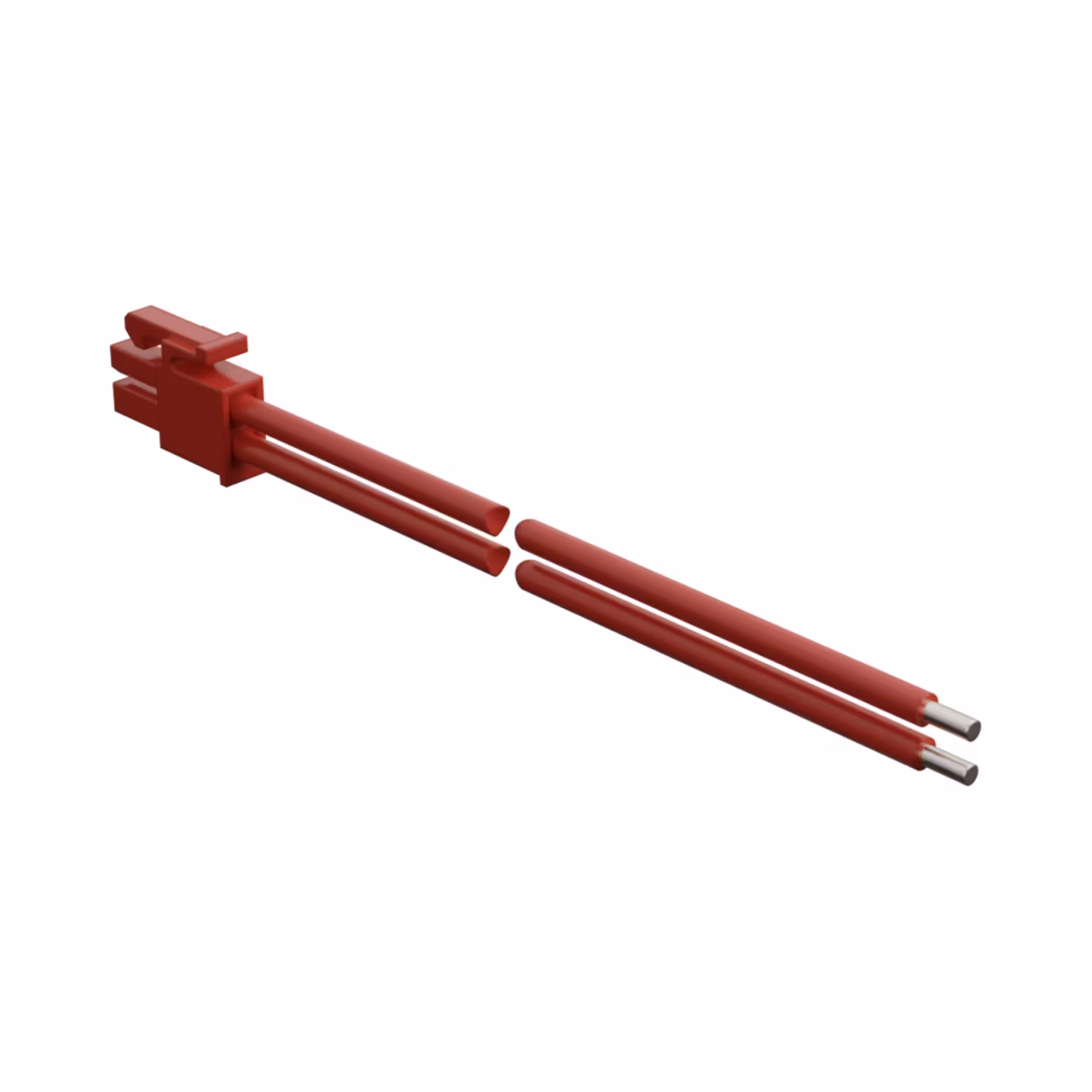 Mini-Fit Versa Color-to-Pigtail Off-the-Shelf (OTS) Cable Assembly, 4.20mm Pitch, Dual Row, 600.00mm Length, 2 Circuits, Red for sale
