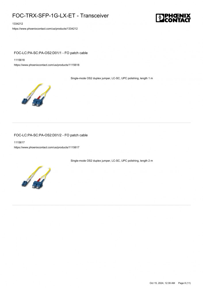 Phoenix Contact 1334212 technical document page 8