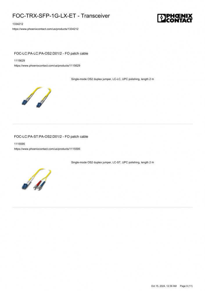 Phoenix Contact 1334212 technical document page 9