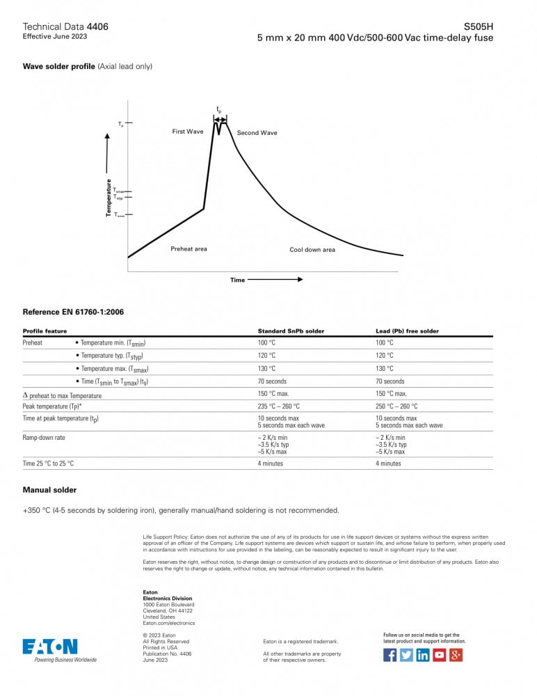EATON S505H fuse datasheet page 6