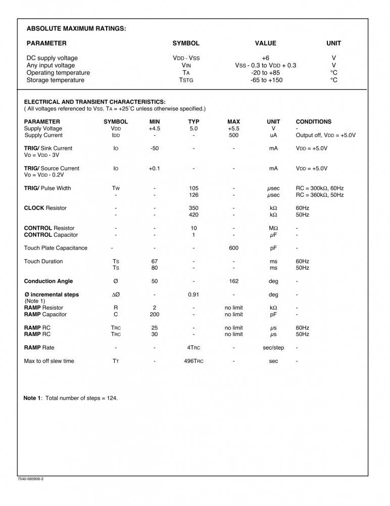 LS7540-S datasheet page 2