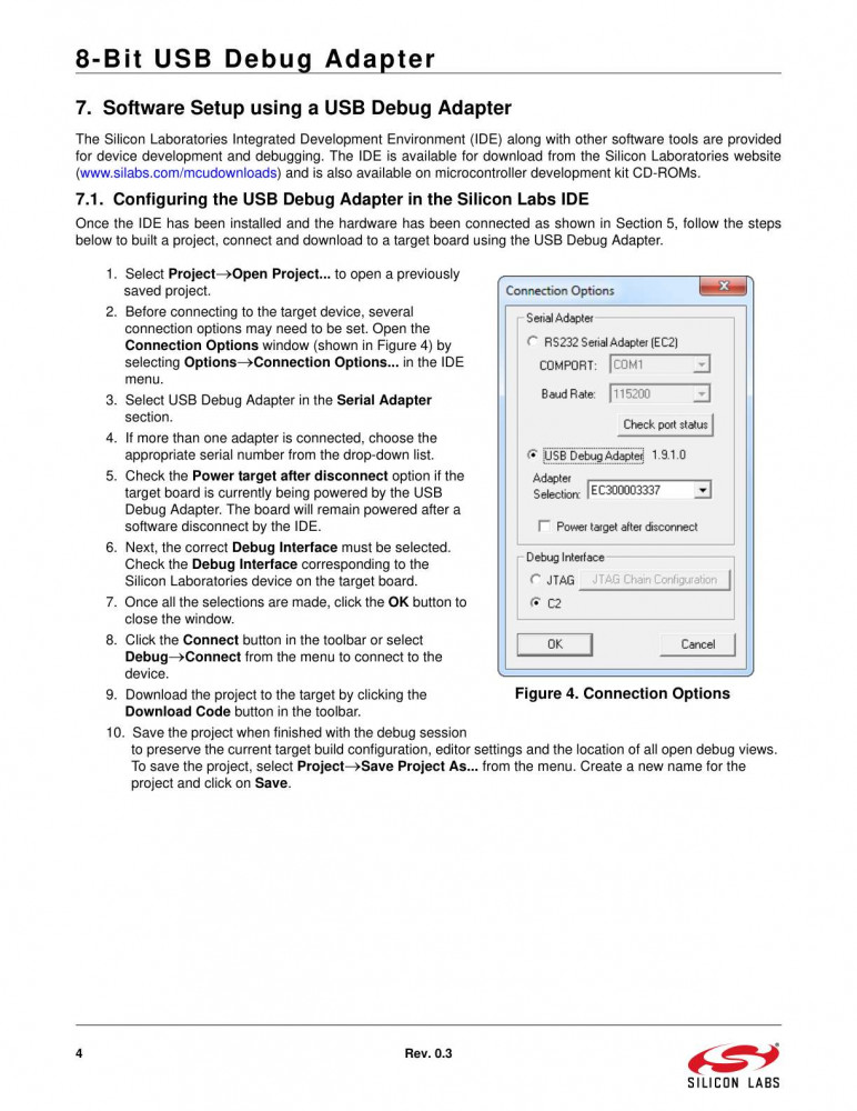 DEBUGADPTR1-USB documentation image, page 4