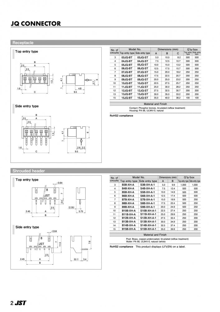 JST 15JQ-ST(P) technical drawing page 2