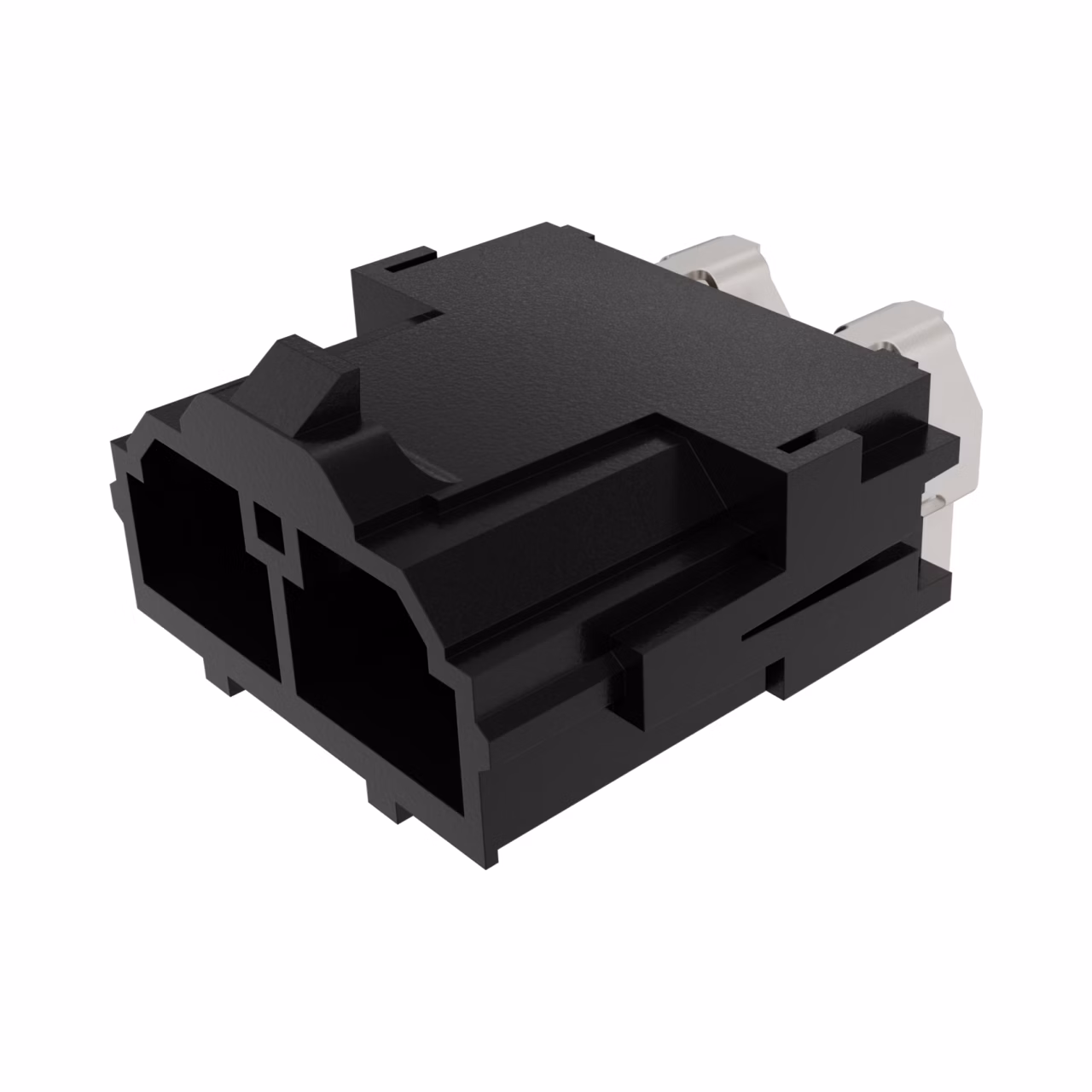 Mini-Fit Sr. Right-Angle Header, 10.00mm Pitch, Single Row, 2 Circuits, 3.50mm Tail Length, for 1.57mm PCB, Silver (Ag) Plating, without Clip for sale
