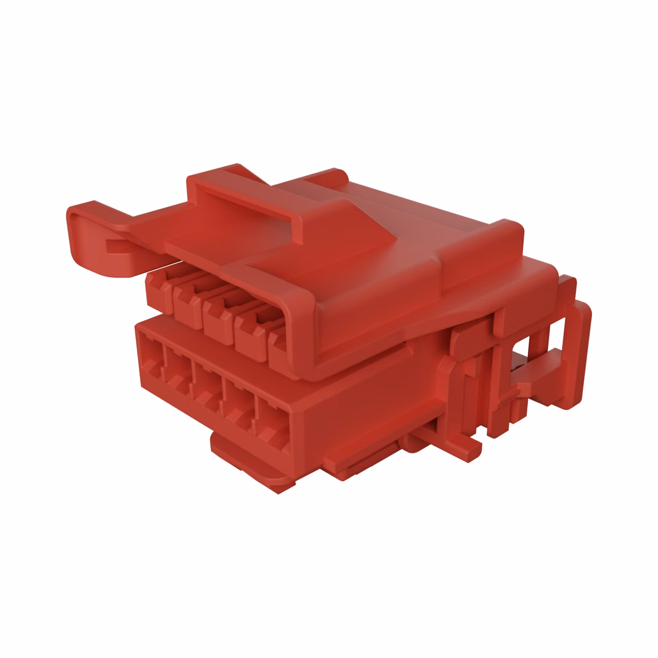 3.96mm Pitch Swing TPA Hermaphroditic Housing with Integrated TPA, 10 Circuits, Dual Row, Red for sale