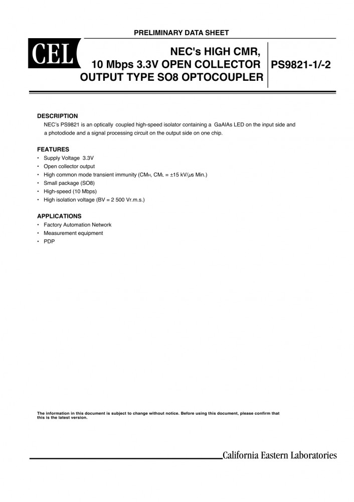 PS9821 document page 1