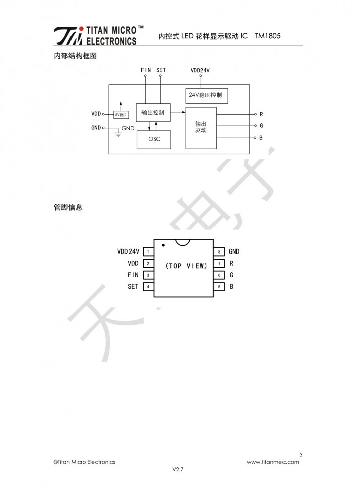 TM1805 datasheet page 2
