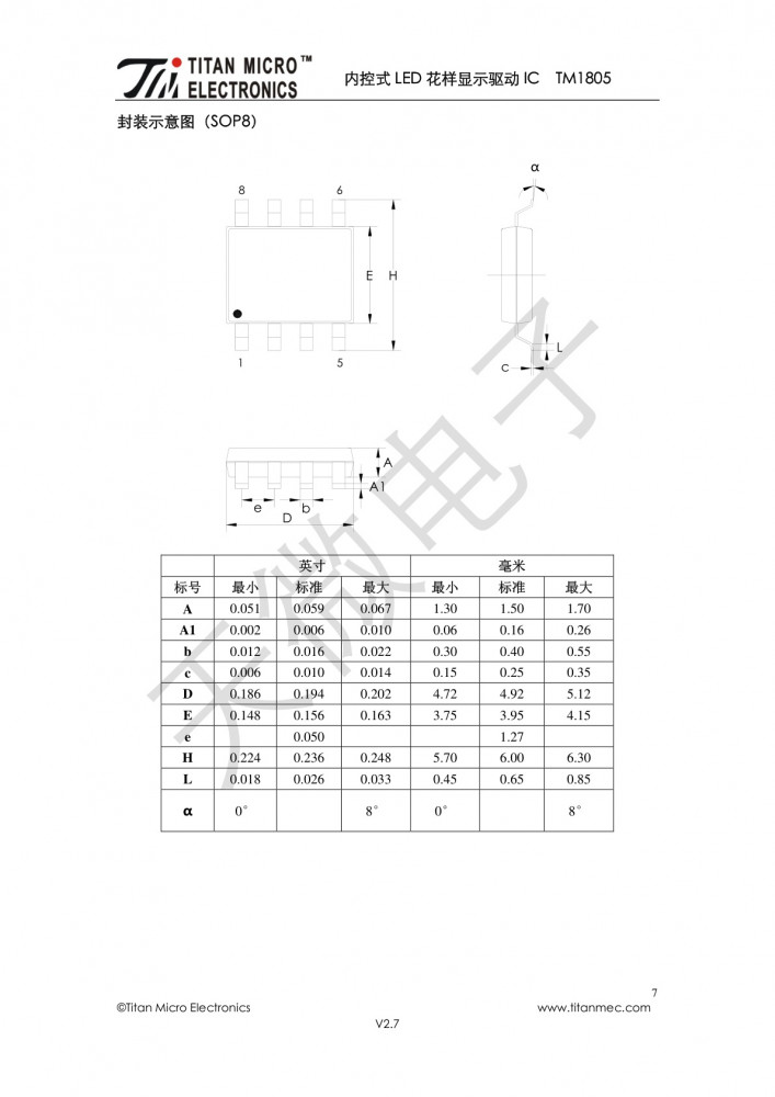 TM1805 datasheet page 7