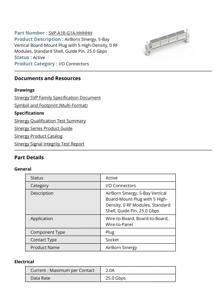 SVP family technical document page 1