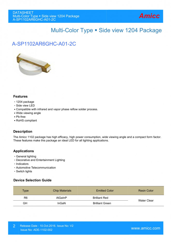 A-SP1102AR6GHC-A01-2C datasheet page 2
