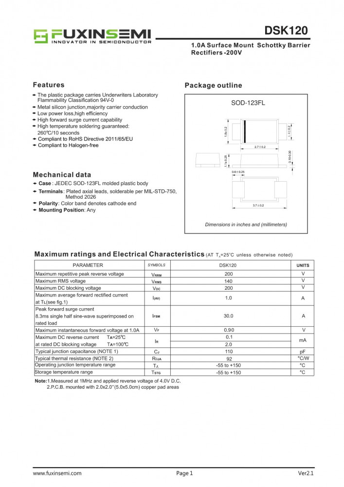 DSK120 datasheet page 1
