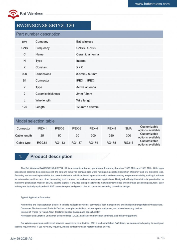 BWGNSCNX8-8B1Y2L120 datasheet page 3