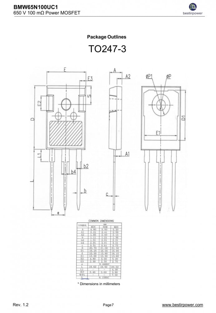 BMW65N100UC1 datasheet page 7