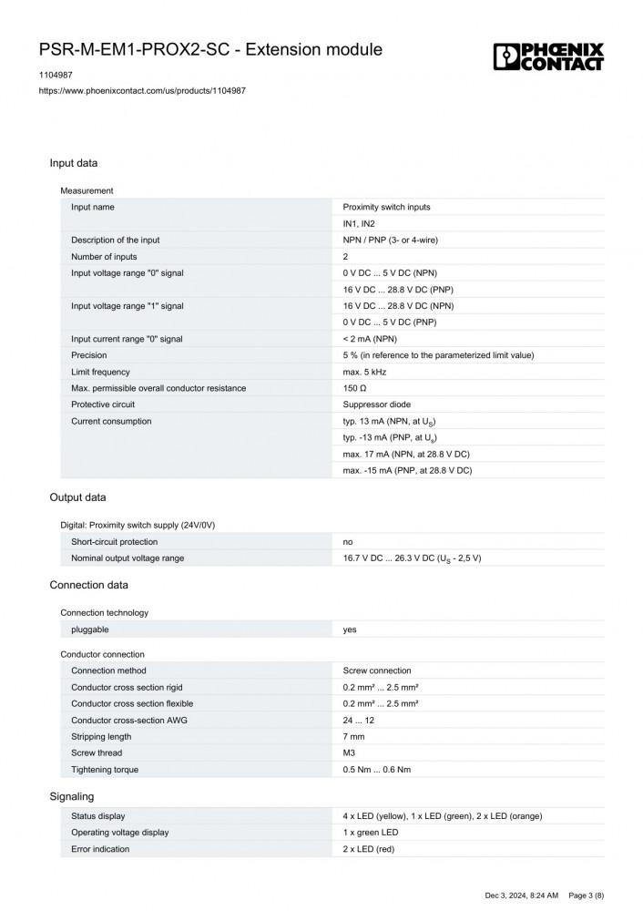 Phoenix Contact 1104987 technical document page 3