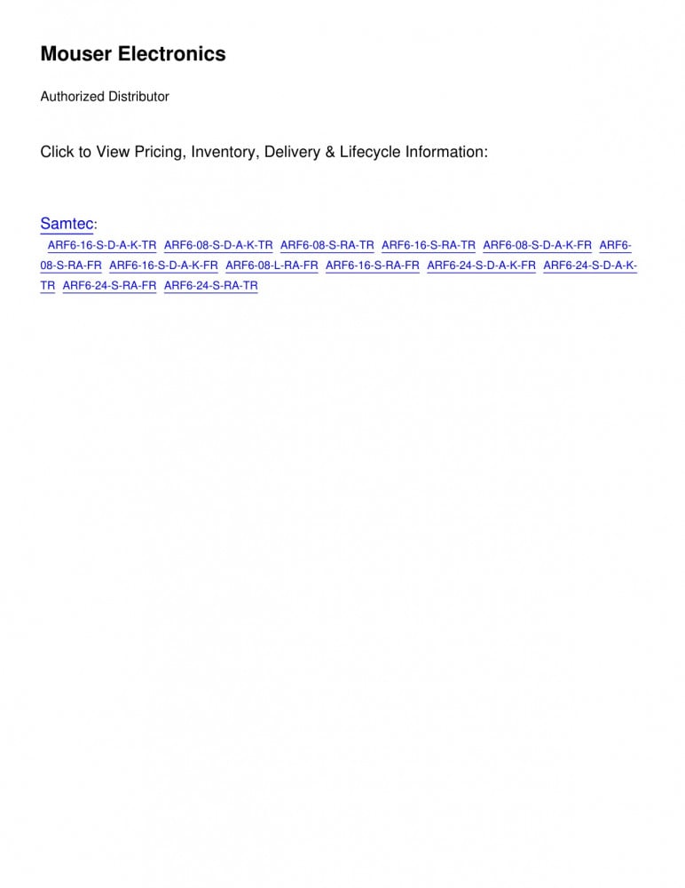 ARF6 product documentation page 3