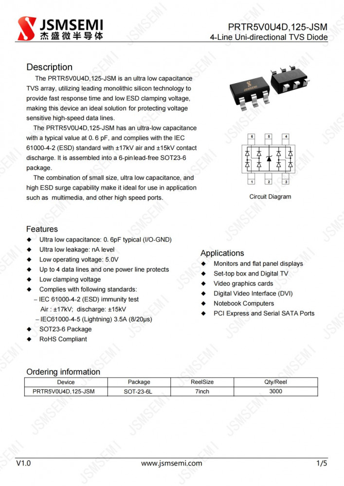PRTR5V0U4D,125-JSM datasheet page 1