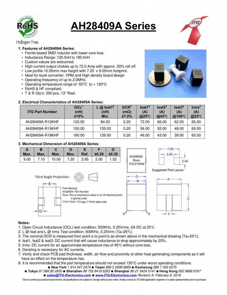 AH28409A technical document page 1