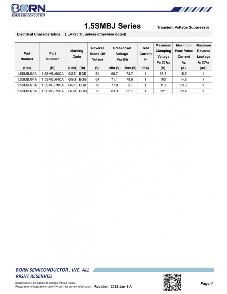 BORN 1.5SMBJ datasheet page 4