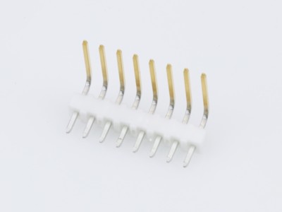 KK 254 Wire-to-Board Header, Single Row, Right-Angle, 8 Circuits, PA Polyamide Nylon, Gold (Au) Plating for sale