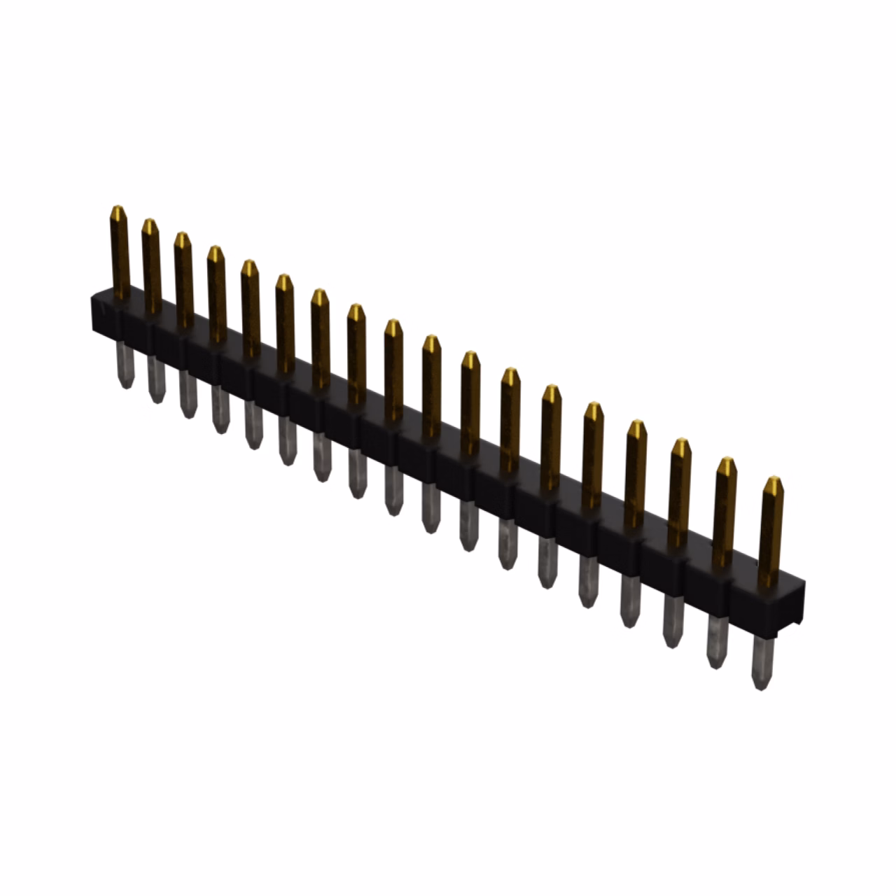 2.00mm Pitch Milli-Grid Header, Vertical, Through Hole, Breakaway, 18 Circuits, 0.50µm Gold (Au) Plating, Mating Pin Length 4.00mm, Tail Length 2.70mm, Lead-Free for sale