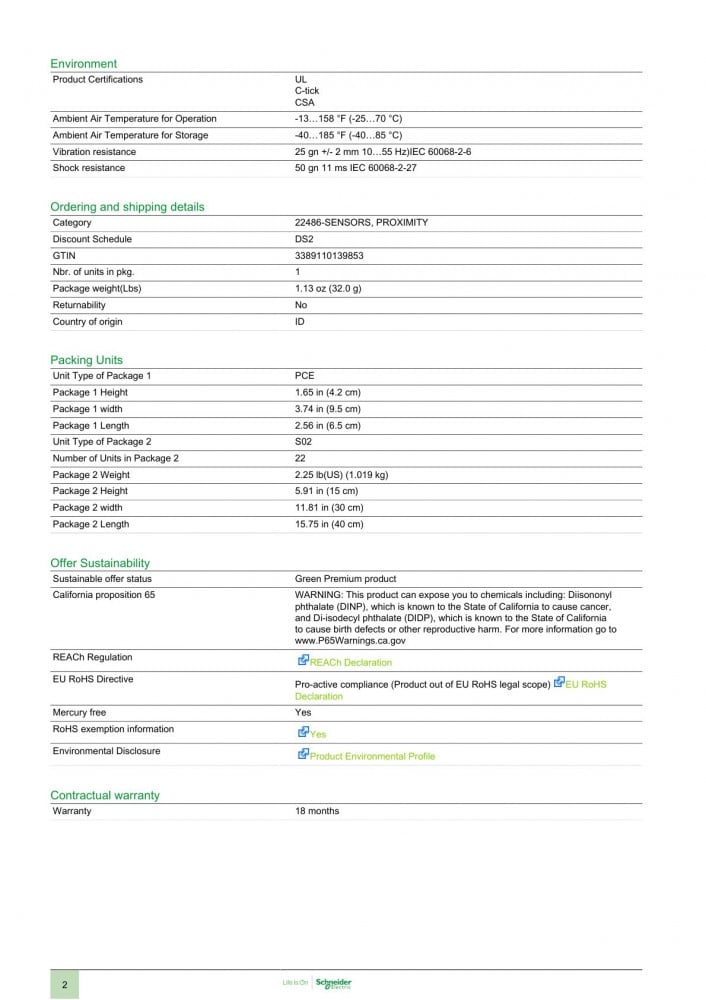 XS7F1A1PBL01M8 technical document page 2