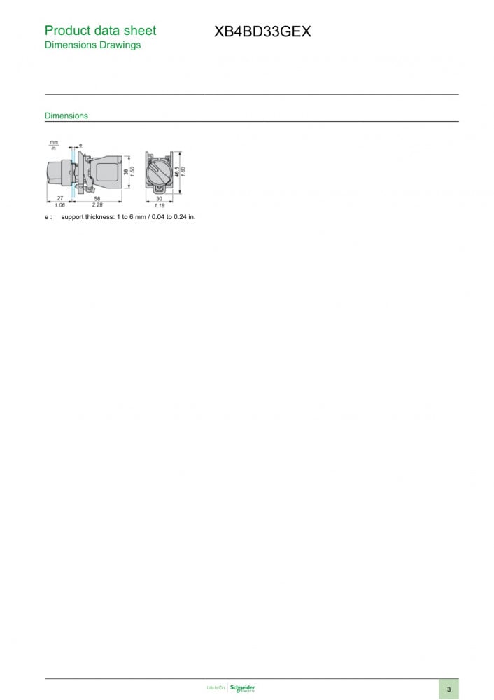 XB4BD33GEX technical document page 3
