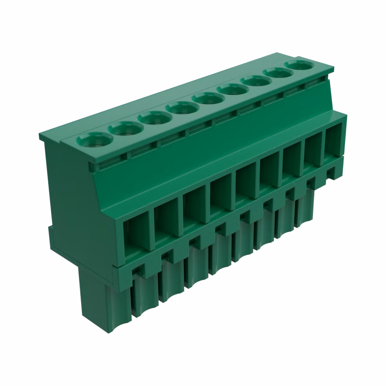 3.50mm Pitch Eurostyle Vertical Plug, with Standard Imprinting, Rear Wire Entry, Green Housing, 9 Circuits for sale