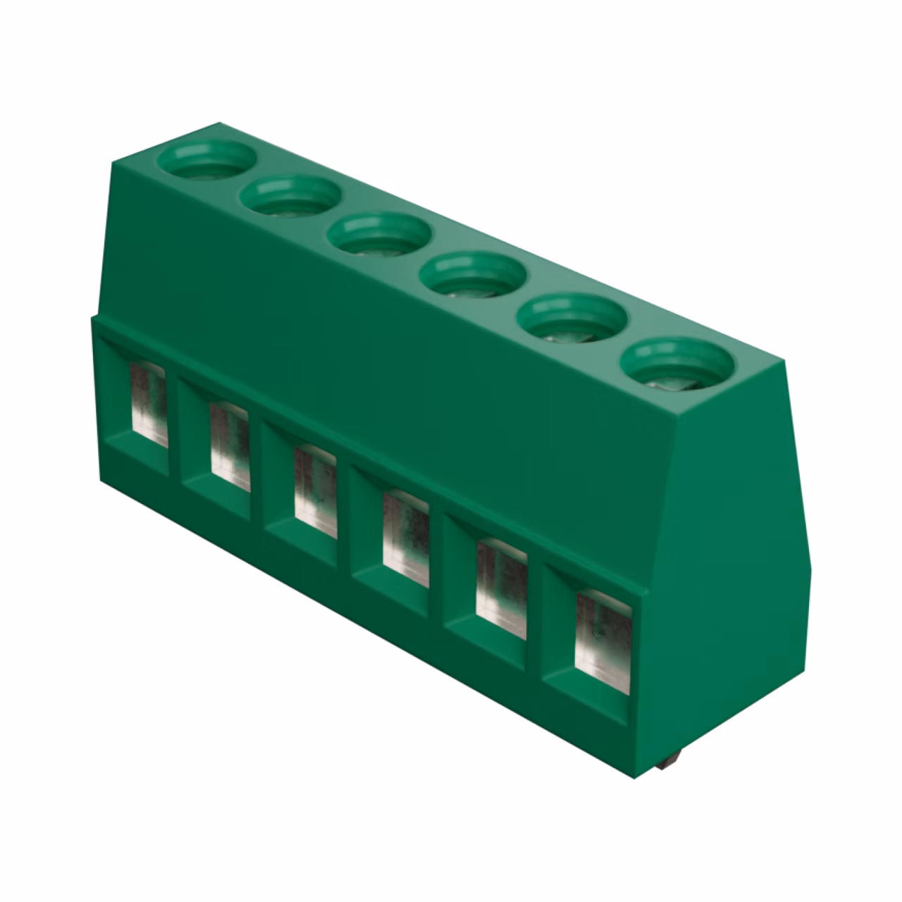 5.08mm Pitch Eurostyle Vertical Fixed Mount PCB Terminal Block, Green Housing, 6 Circuits for sale