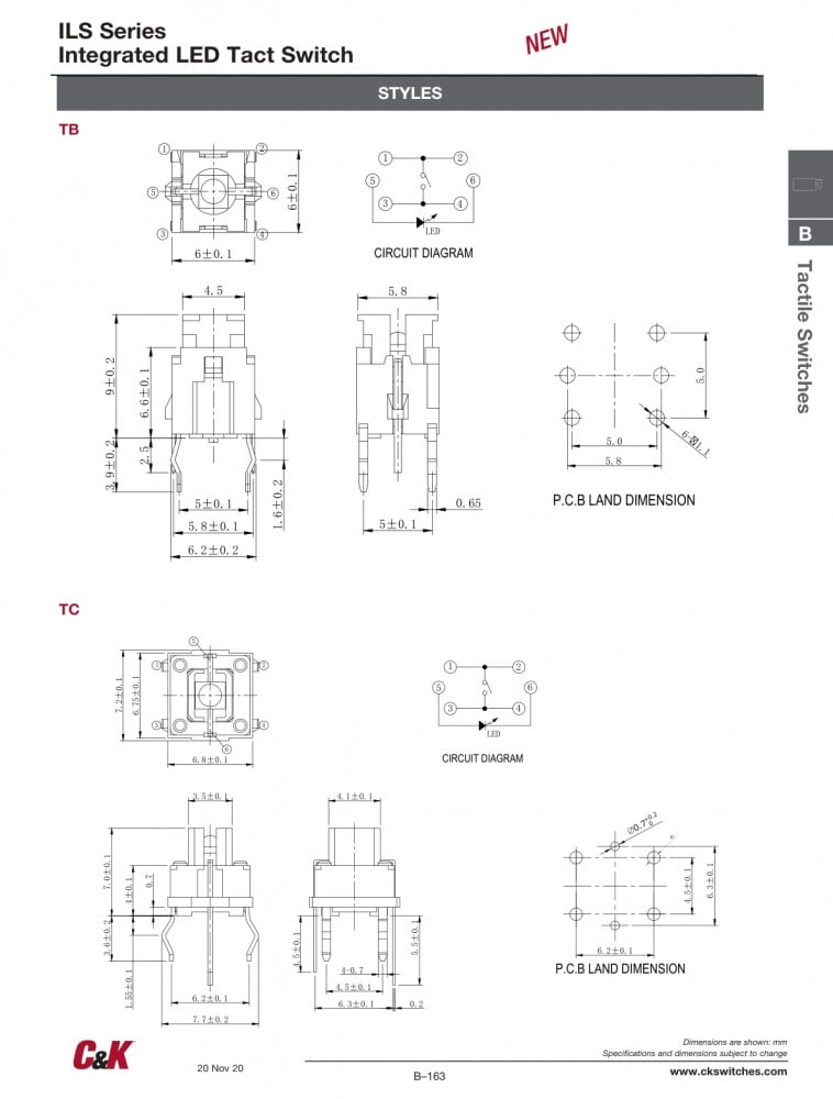 C&K ILS TA180 50 datasheet page 3