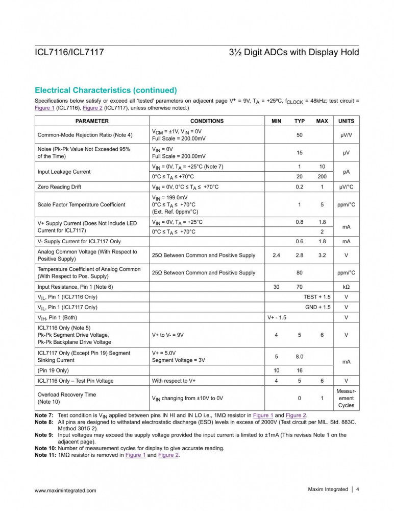 ICL7117 datasheet page 4