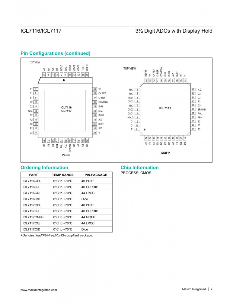 ICL7117 datasheet page 7