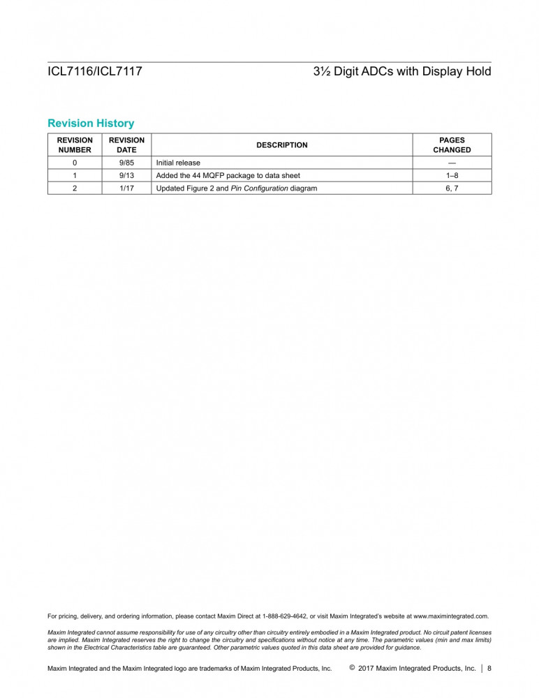 ICL7117 datasheet page 8