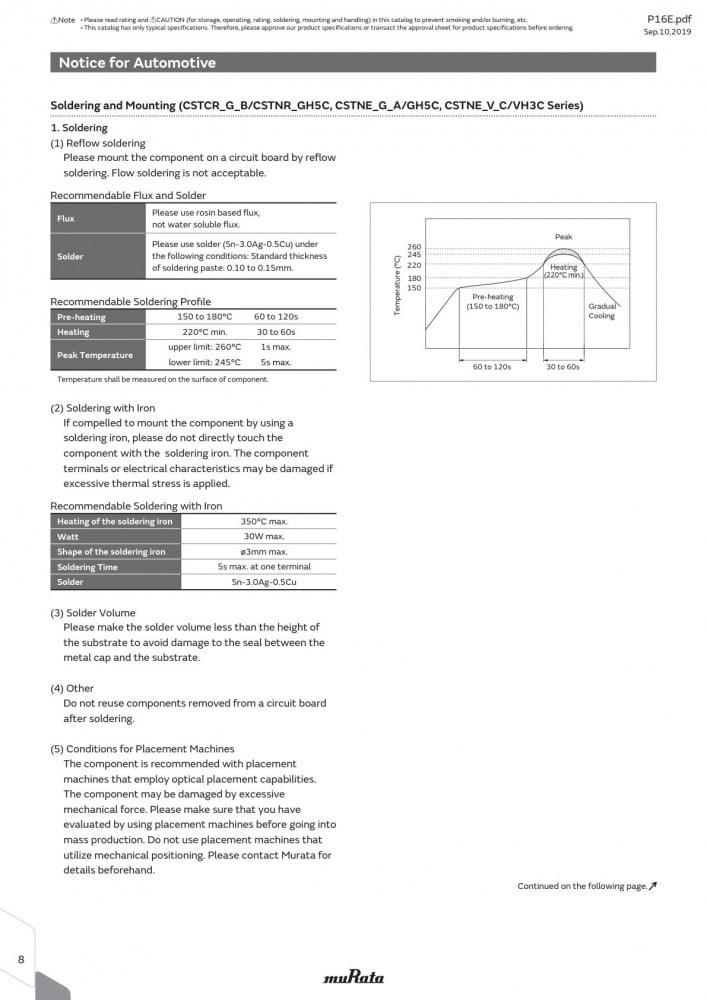 muRata CERALOCK catalog page 10
