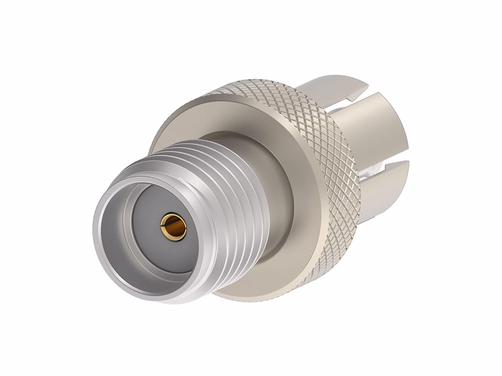 N Jack Bulkhead-to-MCX Jack Between-Series Adapter, Straight, Tray, 50 Ohms