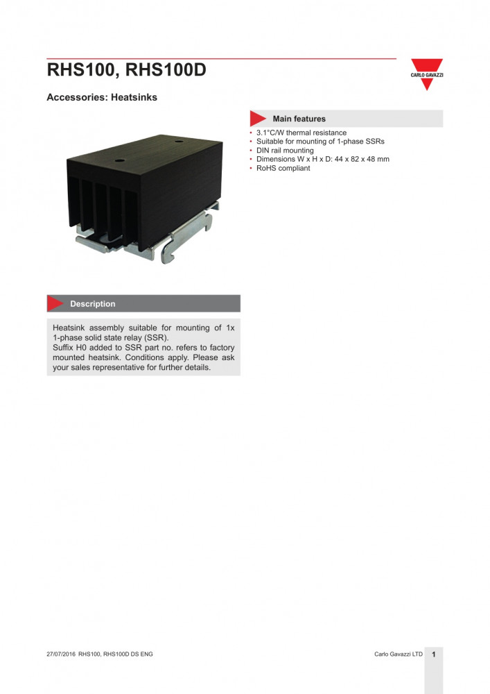 RHS100 technical document page 1
