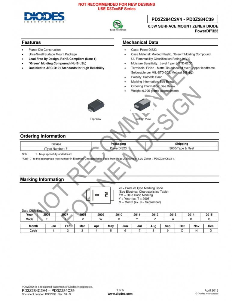 PD3Z284C12-7 datasheet page 1