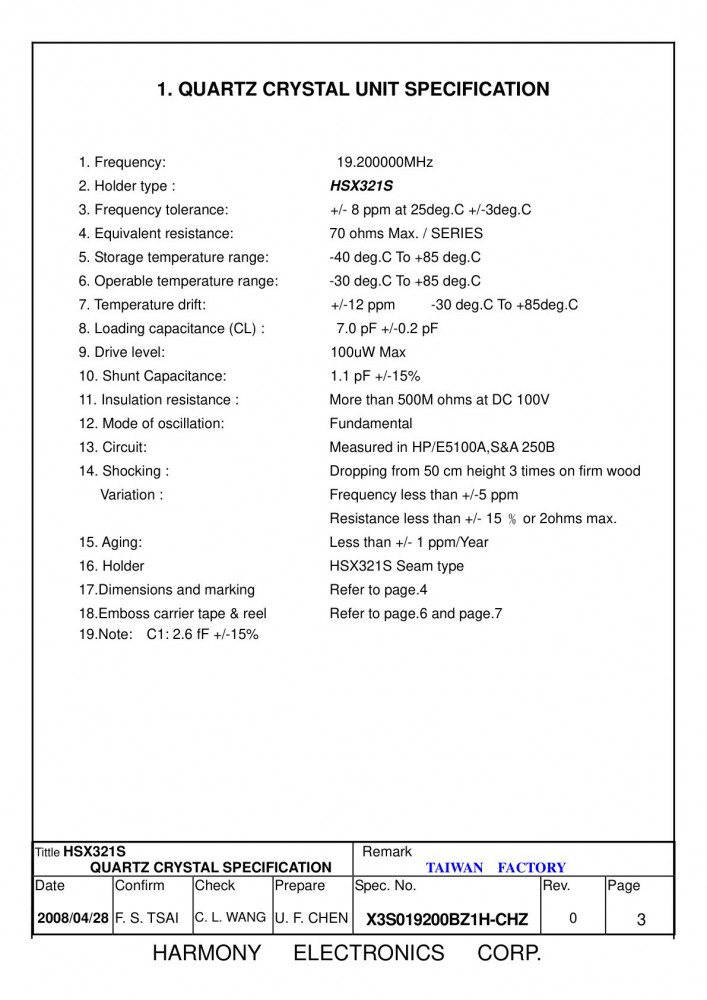 HELE X3S019200BZ1H-CHZ datasheet page 3
