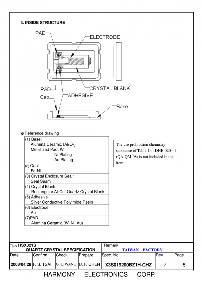 HELE X3S019200BZ1H-CHZ datasheet page 5