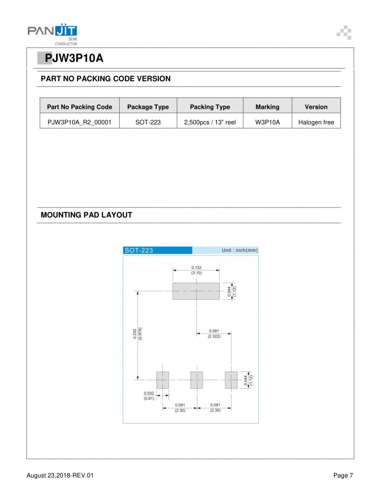 PJW3P10A datasheet page 7