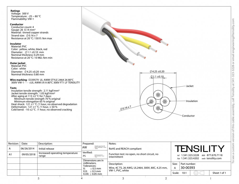 Technical document image for Tensility International model 30-00393