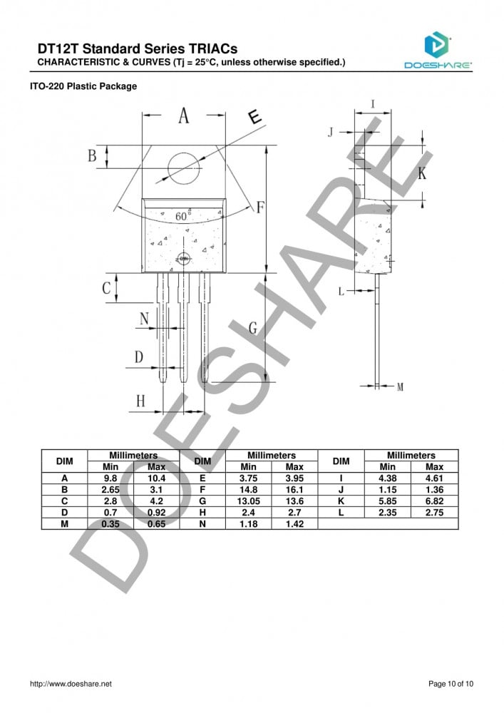 DT12T10T-B datasheet page 10
