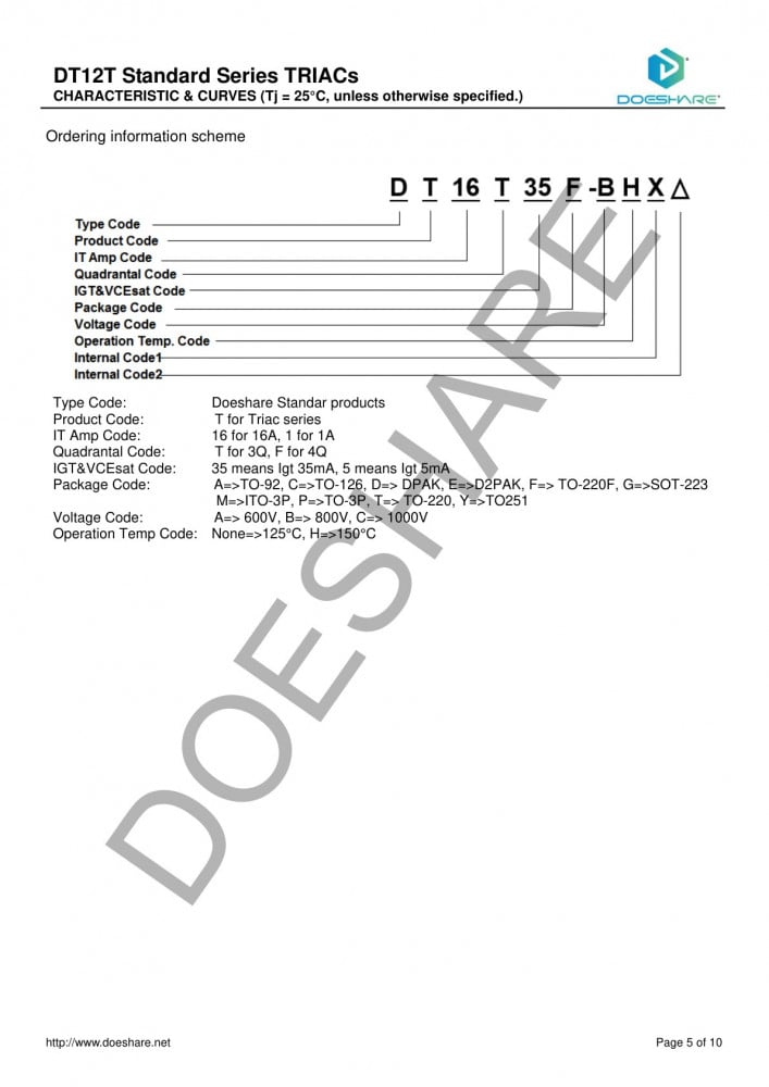 DT12T10T-B datasheet page 5