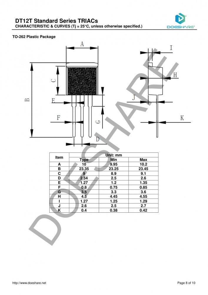DT12T10T-B datasheet page 8